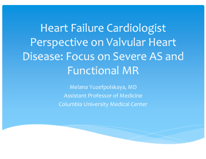 Heart Failure Cardiologist Perspective on Valvular Heart Disease: Focus ...